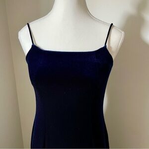 Vintage | Dresses | Vintage Y2k 9s Mike De La Rosa Navy Blue Velvet ...